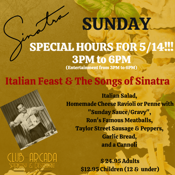 Sinatra Sunday: Italian Feast & Songs of Sinatra with Tony Ocean